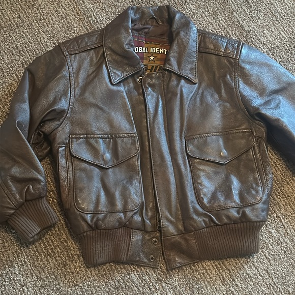 Global Identity | Jackets & Coats | Global Identity Brown Leather ...